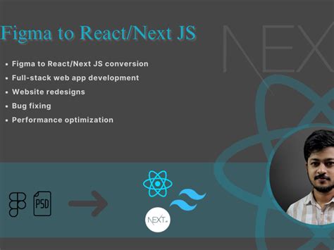 convert figma to react or next js web app with tailwind css upwork