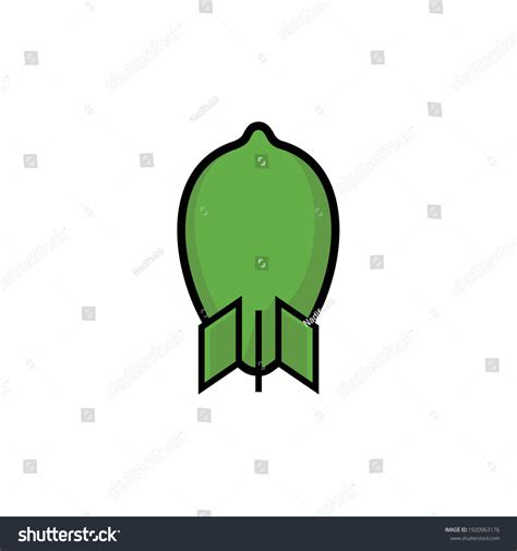 Creative Abstract Lime Fruit Rocket Space Stock Vector Royalty Free