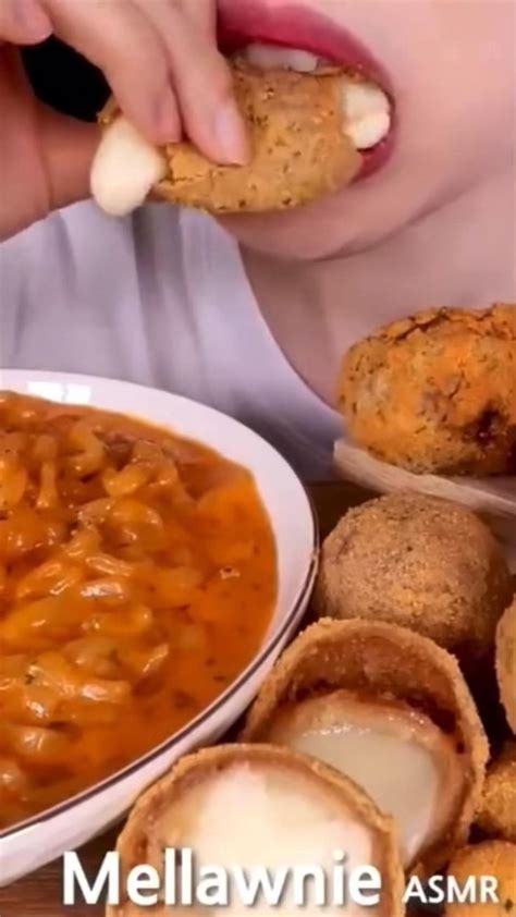 Mukbang ASMR Eating Fried Cheese Balls