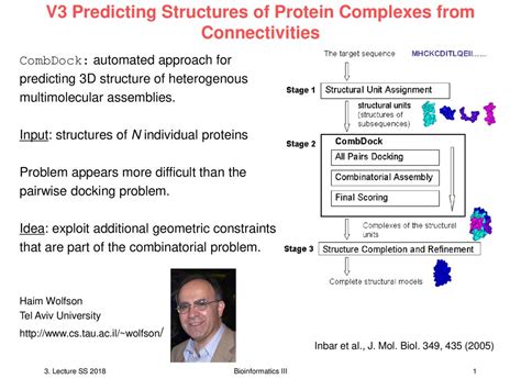 V Predicting Structures Of Protein Complexes From Connectivities Ppt