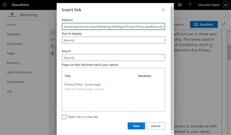 How To Add Page Anchor Links In Sharepoint Online Modern Page