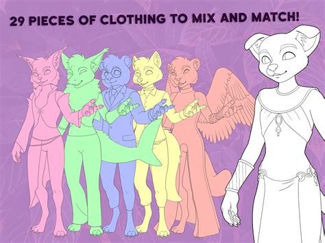 13 Species Furry Reference Sheet Base Kit Psd File Etsy