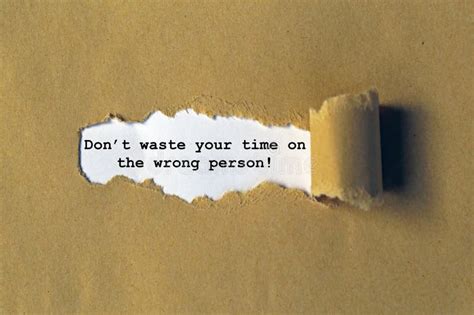 Don T Waste Your Time On The Wrong Person Stock Image Image Of Poster