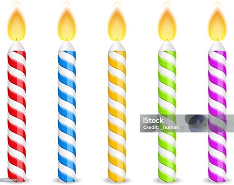 버스데이 촉광 생일 케이크 초에 대한 스톡 벡터 아트 및 기타 이미지 생일 케이크 초 벡터 노랑 Istock