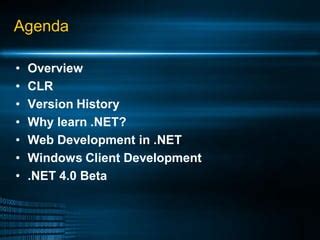 Dot Net Framework An Overview PPT