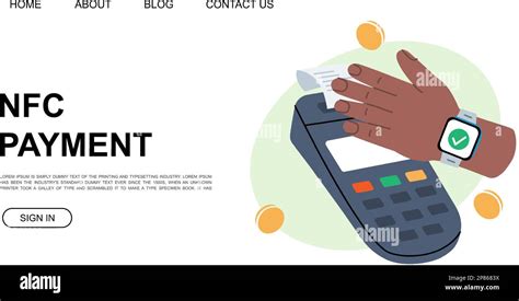 NFC Payment Website Template Smart Watch Payment With POS Terminal Mobile Banking App And E