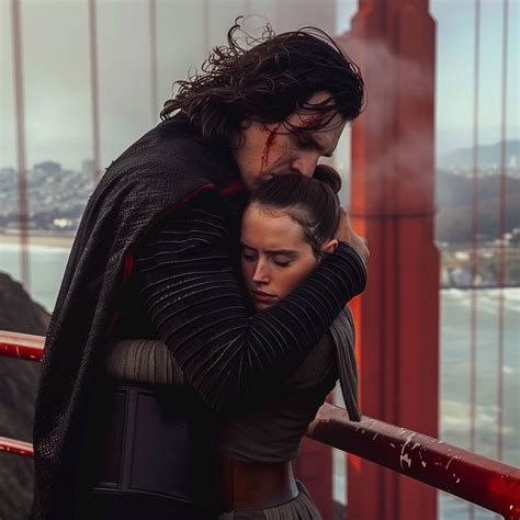 Kylo Ren X Rey At The Golden Gate Bridge Rey Star Wars Star Wars