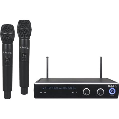 Ibiza Sound Dr20uhf Hh Doble Receptor Uhf Con Dos Micrófonos De Mano