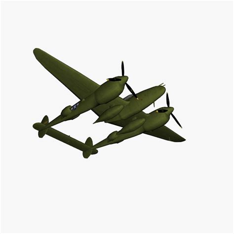 3d P 38 Lightning Model