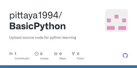 Github Pittaya Basicpython Upload Source Code For Python Learning