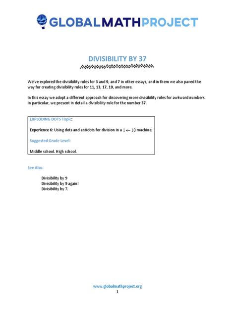 Puzzle Divisibility By 37 2 Pdf Algorithms Cognitive Science