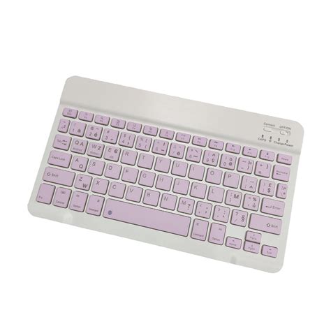Teclado Bluetooth Inalámbrico Universal Ultra Delgado Hebreo Francés 9