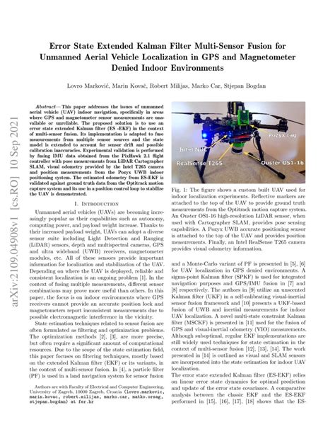 Error State Extended Kalman Filter Multi Sensor Fusion For Unmanned