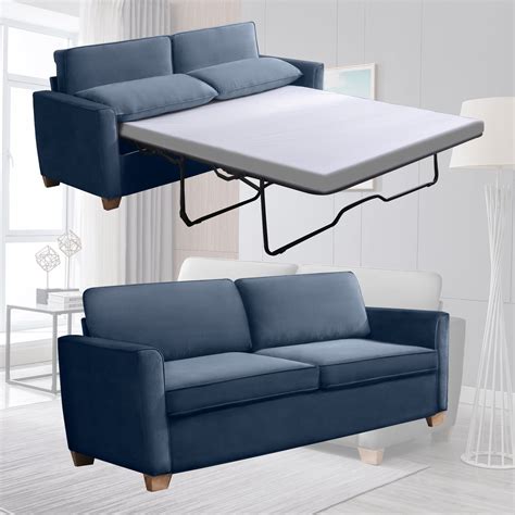 Mixoy Velvet Loveseat Sleeper Sofa Bed 2 In 1 Pull Out With Included