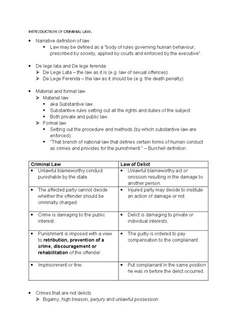 Introduction Of Criminal Law Introduction Of Criminal Law Narrative