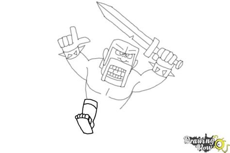 How To Draw The Barbarian From Clash Of Clans Drawingnow