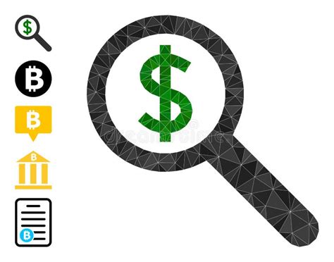 Financial Audit Triangle Icon And Other Icons Stock Vector