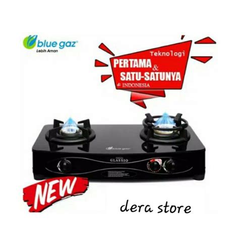 Jual Glassio Safety Timer Kompor Gas 2 Tungku Blue Gas Shopee Indonesia