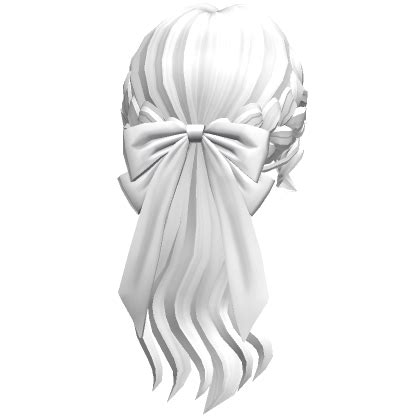 Low Braided Bow Ponytail White Roblox Item Rolimon S