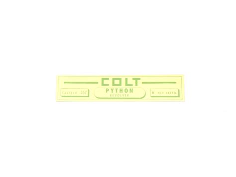 Colt Python 357 Box Label