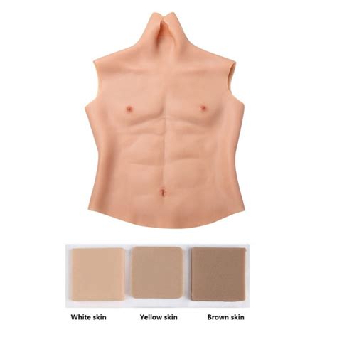 Silicone Realistic Fake Chest Muscle Belly Body For Crossdresser