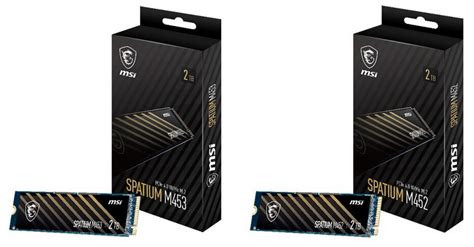 MSI представила PCI-E 4.0 SSD Spatium M461, M452 и M453 со скоростью до ...