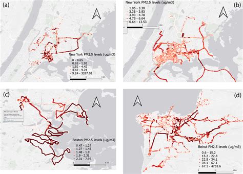 Spatial Distributions Of Pm2 5 Concentrations In A New York Pilot 1 Download Scientific