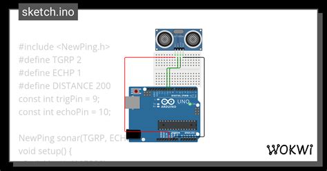 ultrasonic distance sensor and newping wokwi esp32 stm32 arduino
