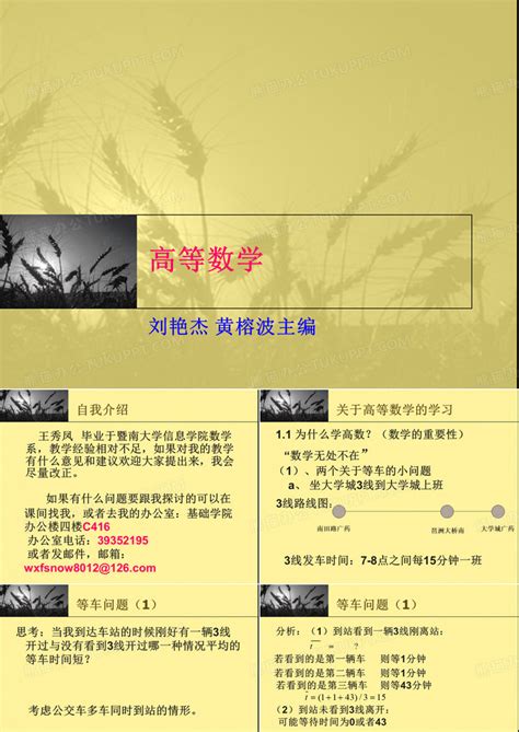 高等数学1PPT模板下载 编号lwbadnmz 熊猫办公