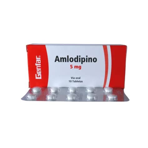 Amlodipino 5 Mg X 10 Tabletas Gf Interdrogas