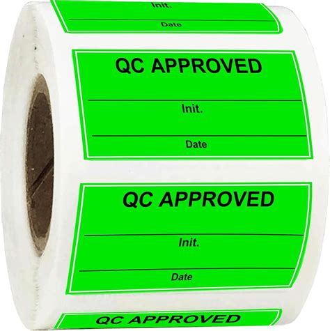 Qc Approved Labels 2 X 1 Green Quality Control Philippines Ubuy