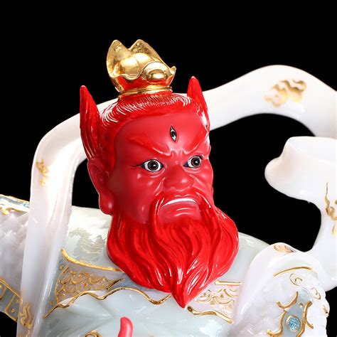 王灵官神像供奉汉白玉佛像隆恩真君火神神像家用王天君客厅摆件 虎窝淘