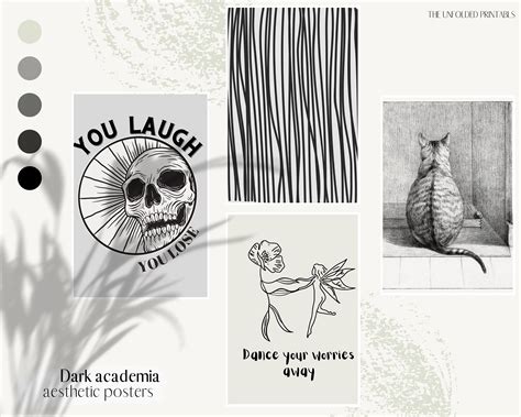 Dark Academia Grunge Aesthetic Postersvintage Room Etsy