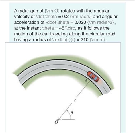 solved a radar gun at { rm o} rotates with the angular