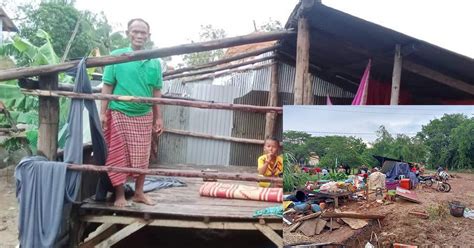 ភ្លៀងធ្លាក់មួយមេធំ លាយឡំនឹងខ្យល់កន្ត្រាក់ បានបង្កនូវផលប៉ះពាល់ដល់លំនៅឋានរបស់ប្រជាពលរដ្ឋជាង១០០ខ្នង