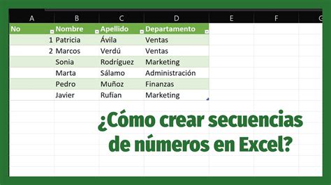Hacer Secuencia De Numeros En Excel Image To U