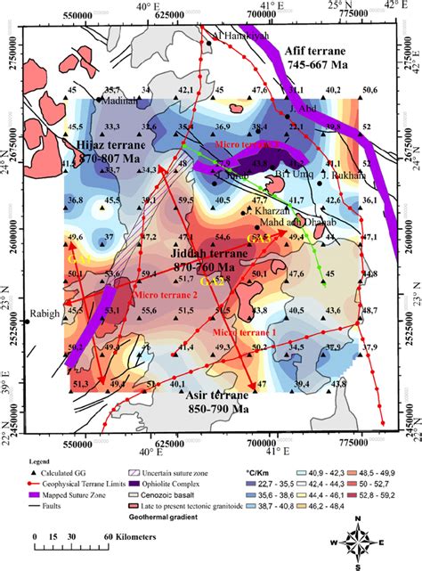 Spatial Distribution Of Geothermal Gradient Derived From Aeromagnetic Download Scientific