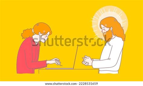 Jesus Christ Give Love Care Attentive Stock Illustration 2228531659