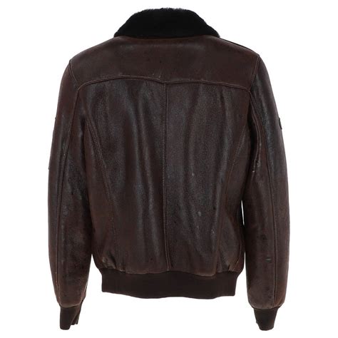 Brown Airforce Bomber Leather Aviator Jacket