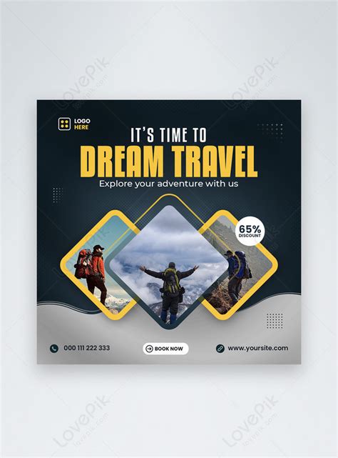 Dream Travel 소셜 미디어 Instagram 게시물 템플릿 이미지 사진 450175465 무료 다운로드
