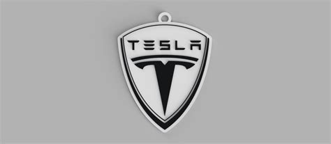 Archivo Stl Gratis Tesla Auto Logo Llavero Colgante Pendiente 🔑