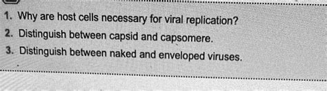 Solved Why Are Host Cells Necessary For Viral Replication