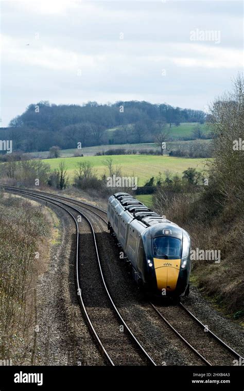 Gwr Class 800 Azuma Diesel Train On The Cotswold Line Gloucestershire
