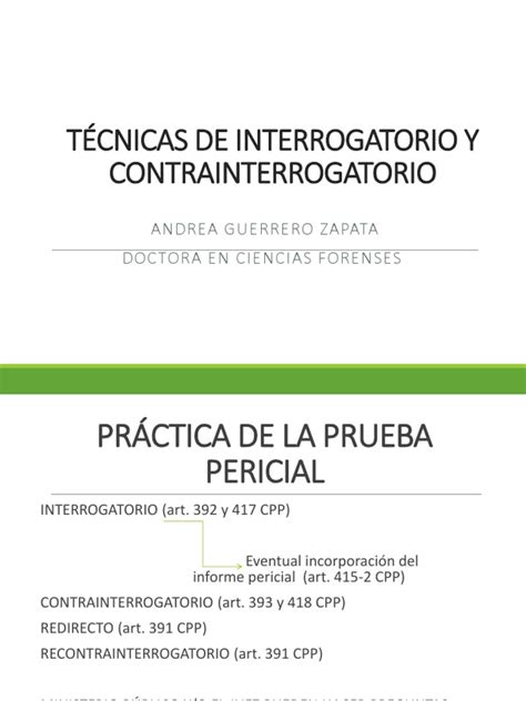 Técnicas De Interrogatorio Y Contrainterrogatorio Descargar Gratis