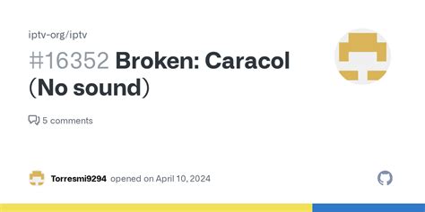Broken Caracol No Sound · Issue 16352 · Iptv Orgiptv · Github