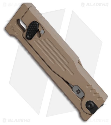 Reate Exo Mini Tanto Gravity Knife Tan Al Satin Nitro
