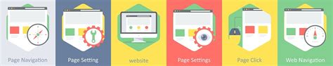 Navigasi Halaman Pengaturan Halaman Situs Web Ilustrasi Stok Unduh