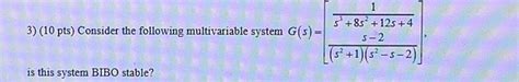 solved 3 10pts consider the following multivariable