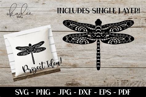 Dragonfly Mandala Svg 3d Layered Mandala 3d Dragonfly Svg 543379