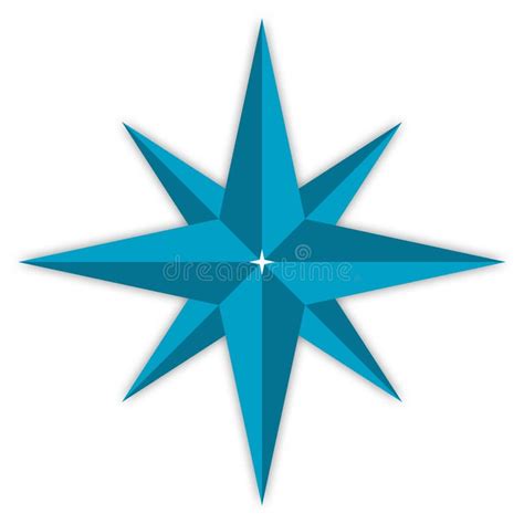 White Compass Star Stock Illustrations 15349 White Compass Star